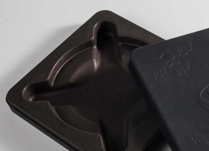 Custom Molded Pulp Box For Tea Pantone eco friendly retail packaging ...