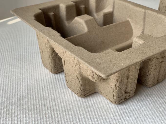 100% OCC Moulded Pulp Containers Dry Press Smooth Custom Pulp Packaging